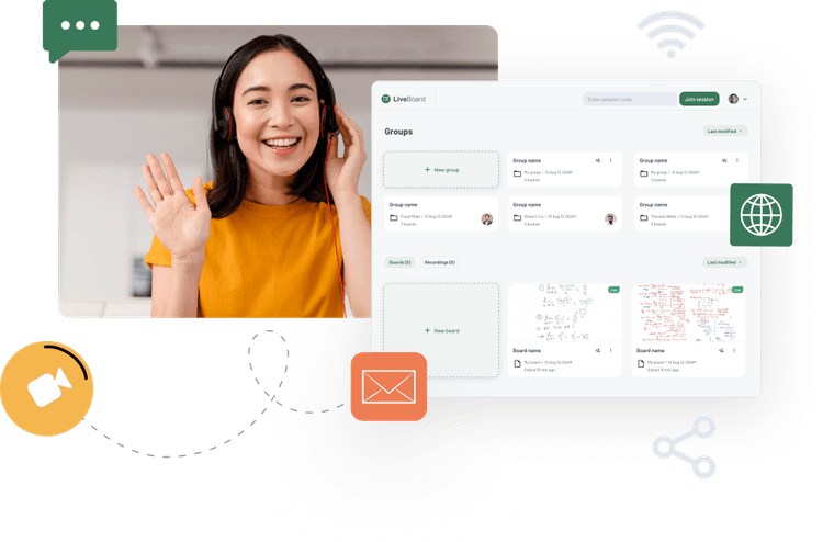 LiveBoard - Online Interactive Whiteboard App For Educators