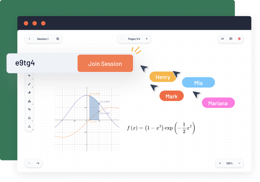 Digital whiteboarding tools for interactive teaching