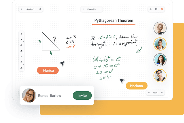 Digital whiteboarding tools for interactive teaching