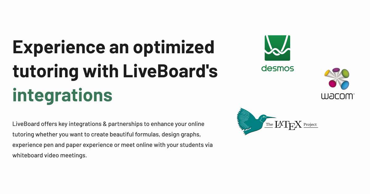 Level up your tutoring process with LiveBoard's integrations